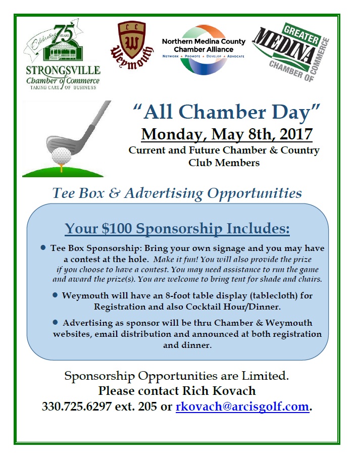 Tee Box Sponsorship for All Chamber Day 2017 | Weymouth Country Club ...