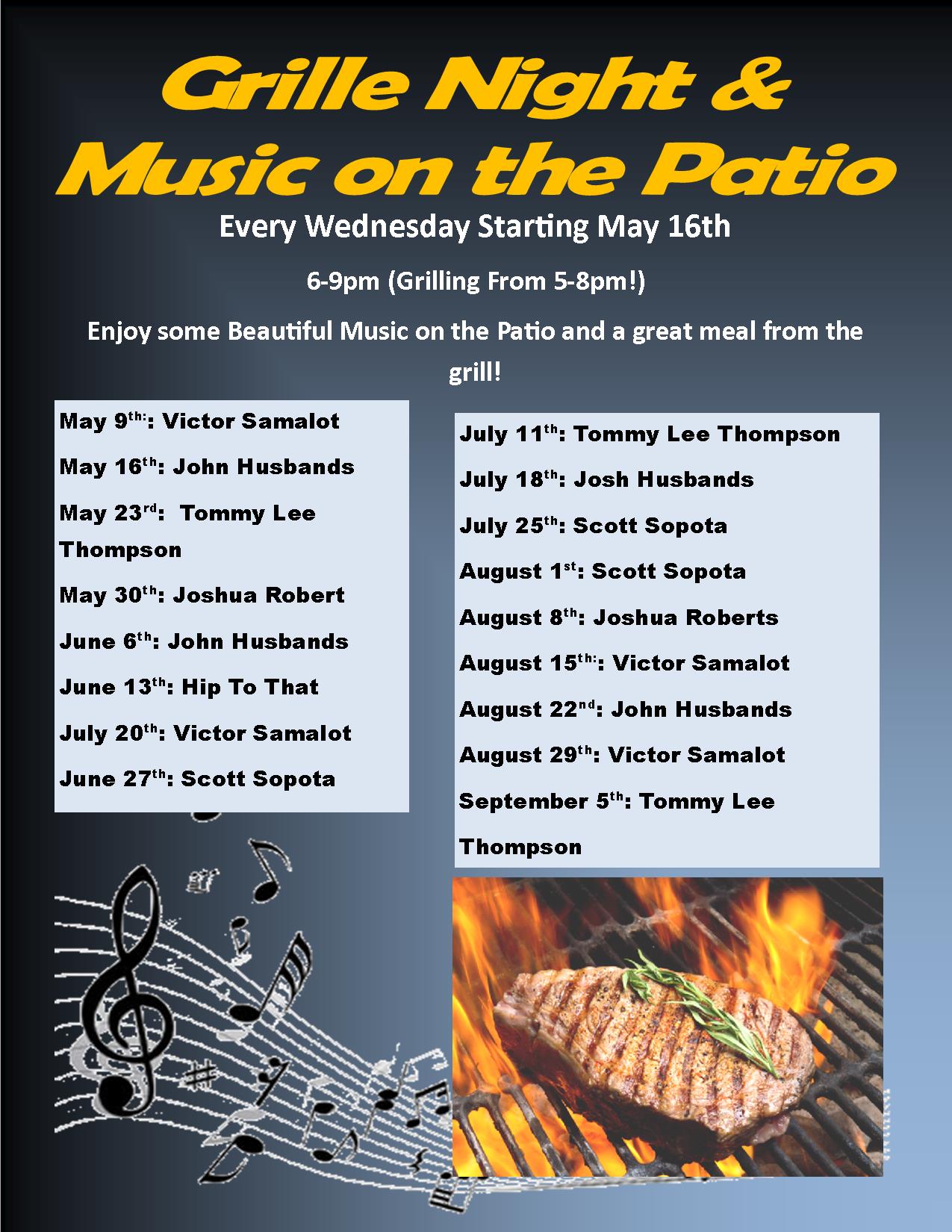 Music and Grill Night on the Patio! | Weymouth Country Club | 2018-05-09