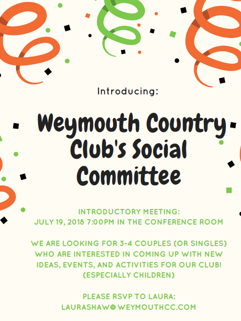 Social Committee | Weymouth Country Club | 2018-07-19